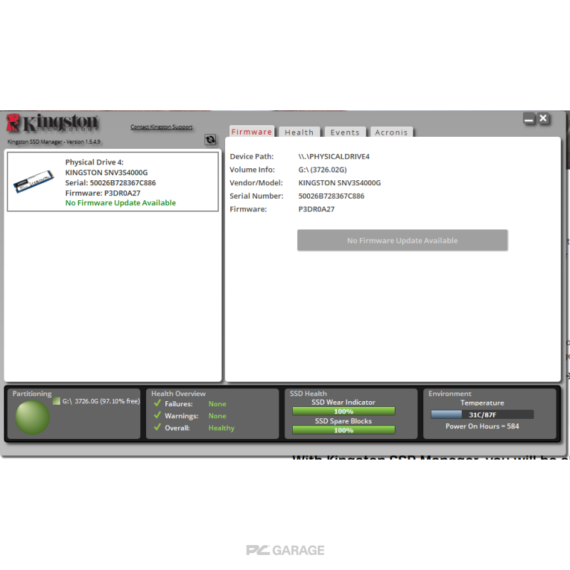 SSD Kingston NV3 1TB PCI Express 4.0 x4 M.2 2280 - PC Garage