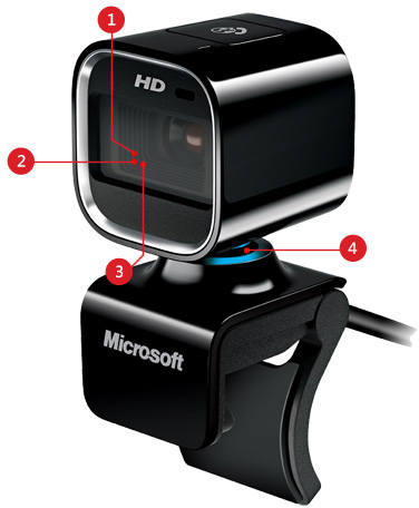 Camera Web Microsoft LifeCam HD-6000 - PC Garage