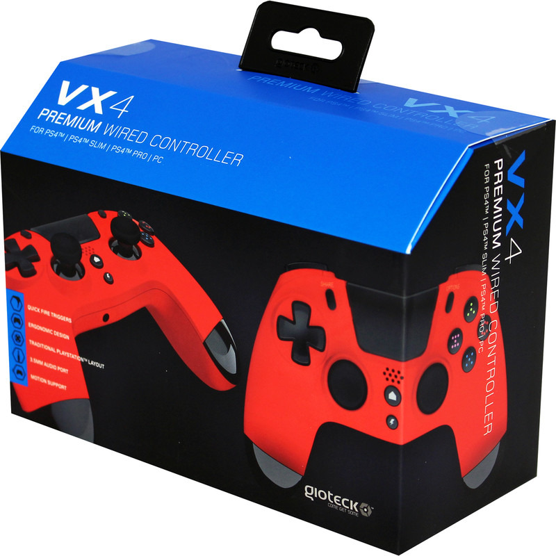 Controller Gioteck VX4 Wired Red PS4 - PC Garage