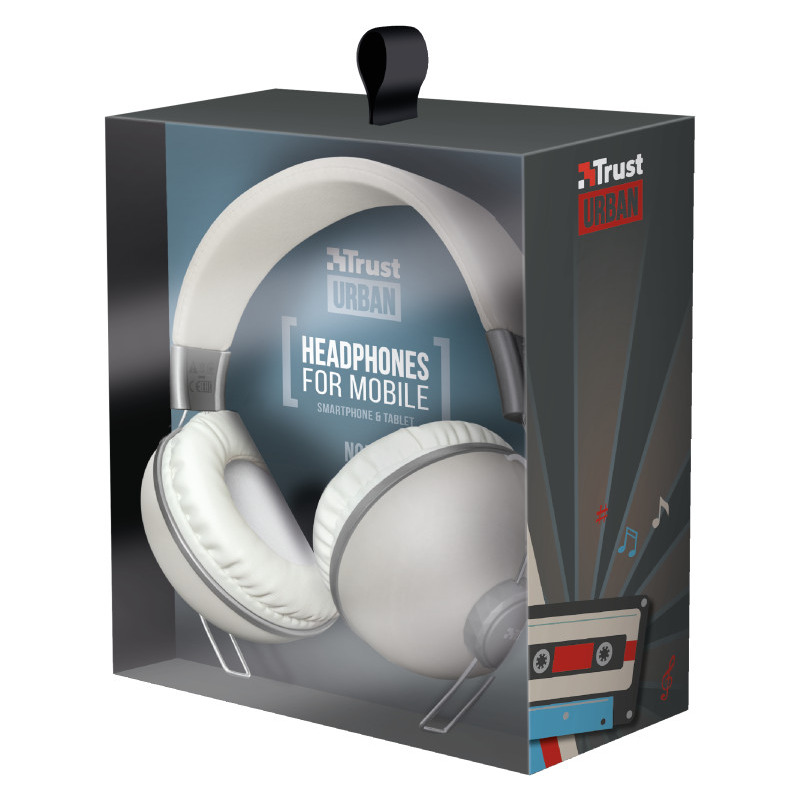 Casti Trust Over-Ear, Noma Retro Ivory - PC Garage