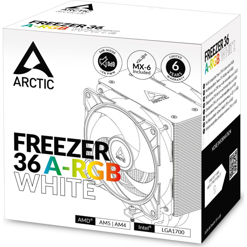 Cooler CPU ARCTIC AC Freezer 36 ARGB White - PC Garage