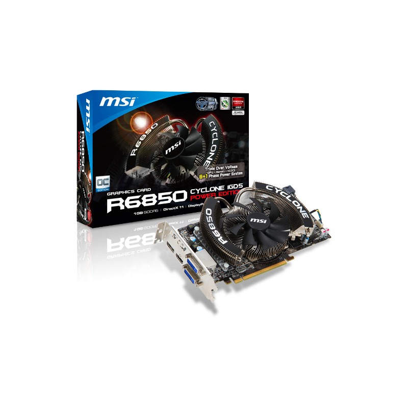 Placa video MSI Radeon HD6850 Cyclone Power Edition 1GB GDDR5 256-bit - PC Garage