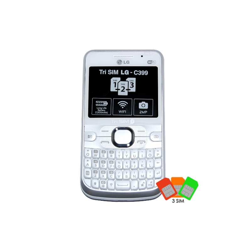 Telefon mobil LG C399 Triple SIM White - PC Garage