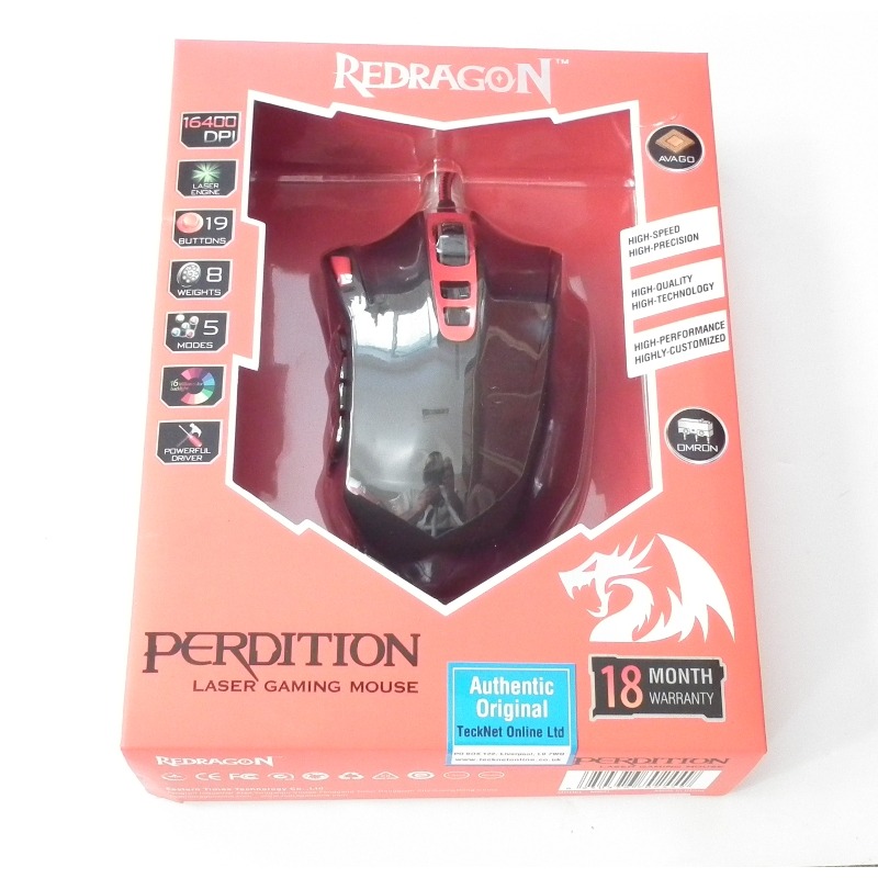 Mouse Gaming Redragon Perdition Black - PC Garage