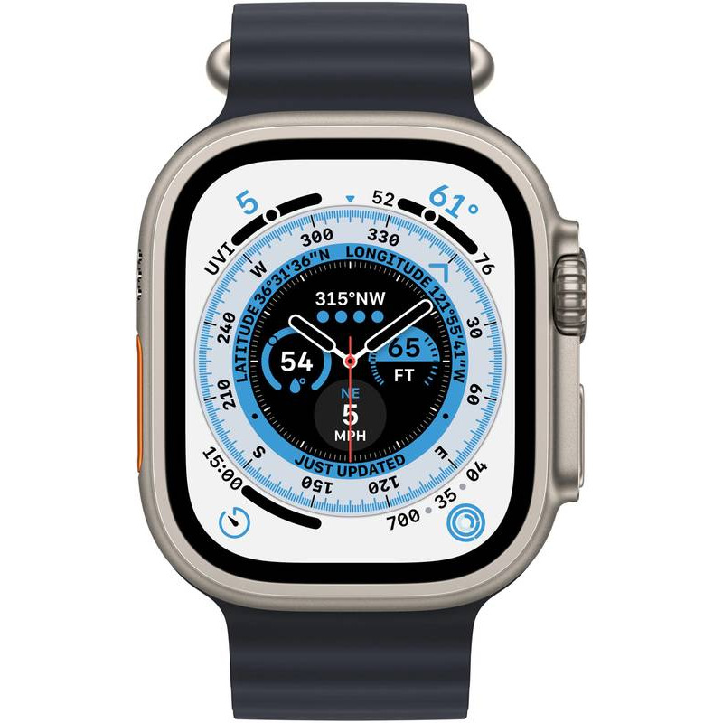 SmartWatch Apple Watch Ultra, 49mm Titanium cu Midnight Ocean Band, GPS ...