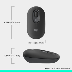 Mouse Logitech POP Mouse, Bluetooth, Graphite - PC Garage