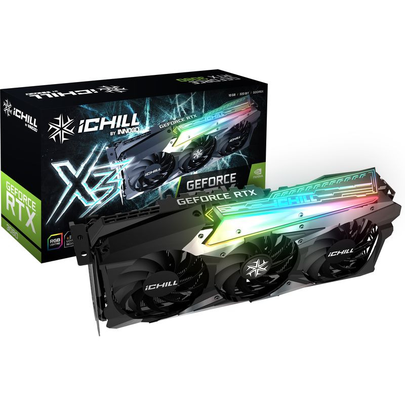 Placa video Inno3D GeForce RTX 3080 iCHILL X3 10GB GDDR6X 320-bit - PC ...