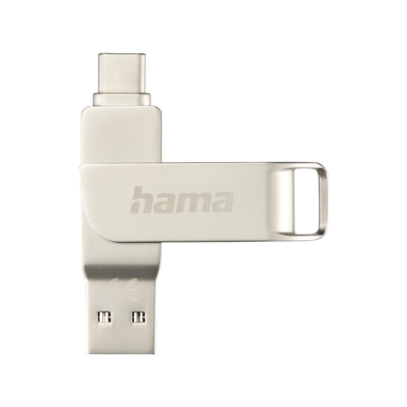 Memorie externa Hama C-Rotate Pro 128GB USB-C 3.2 Gen 1 Silver - PC Garage