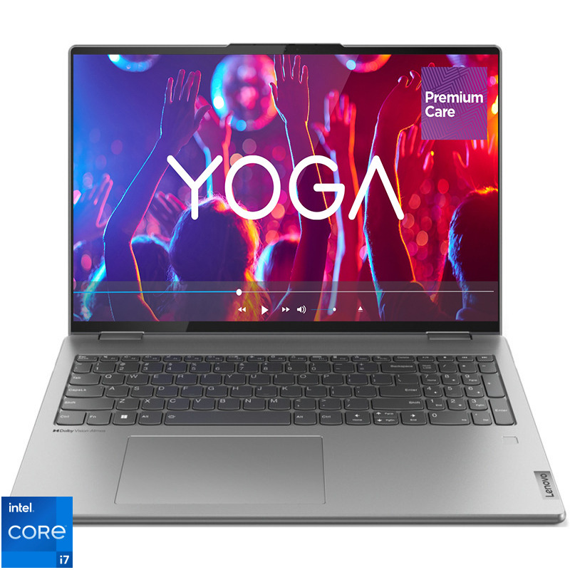 Ultrabook Lenovo 16'' Yoga 7 16IAH7, 2.5K IPS Touch, Procesor Intel® Core™ i7-12700H (24M Cache ...