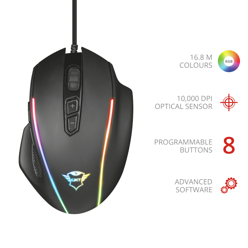 Mouse Gaming Trust GXT 165 CELOX RGB - PC Garage