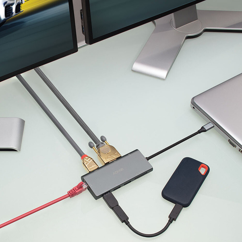 LINDY DST-Mini Plus, USB-C Laptop Mini Docking Station - PC Garage