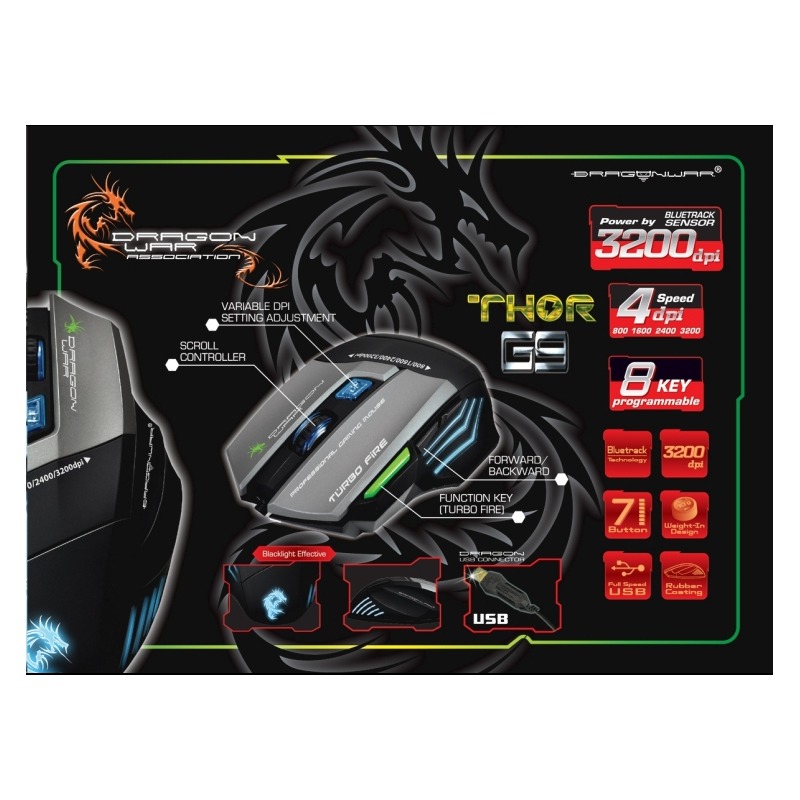 Mouse Gaming Dragon War Thor - PC Garage