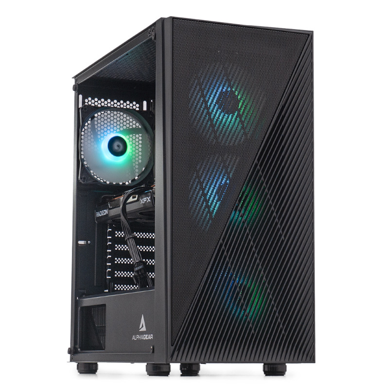 PC Gaming ZMEU Epic, Intel i5-12400F 2.5GHz, 32GB DDR4, 1TB SSD, RX 6650 XT 8GB GDDR6, Iluminare ...