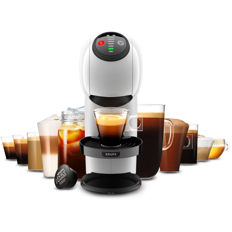 Espressor de cafea Krups NESCAFÉ Dolce Gusto Genio S KP243110, 1500W, 15bar, 0.8L, Alb - PC Garage