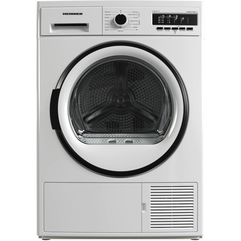 Uscator de rufe Heinner HHPD-V702A++, Pompa de caldura, 7 kg, Clasa A++ ...